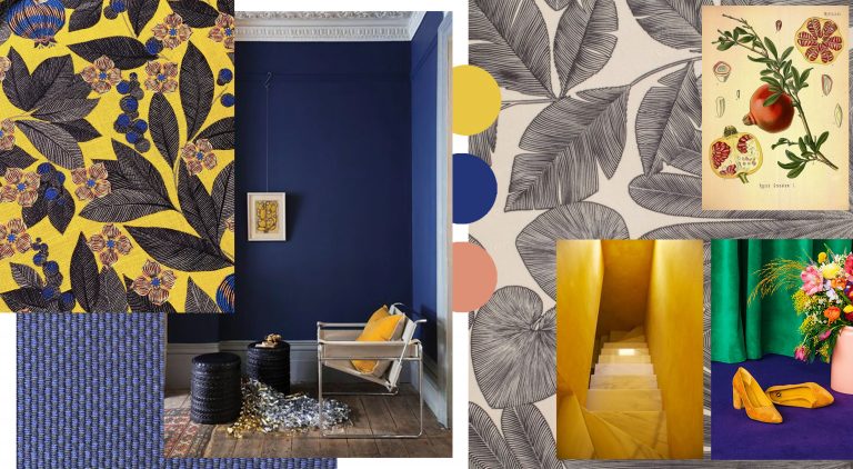 BLEU ET JAUNE: LE CONTRASTE QUI FONCTIONNE - Moodboard tendances par la ...